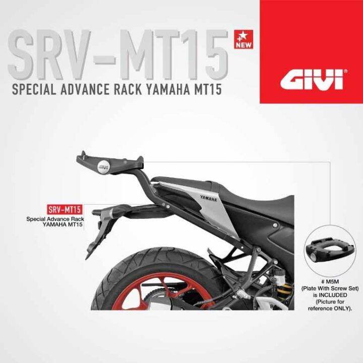 GIVI YAMAHA MT15 Heavyduty HRV Monorack J Advance Rack COMBO Givi Box ...