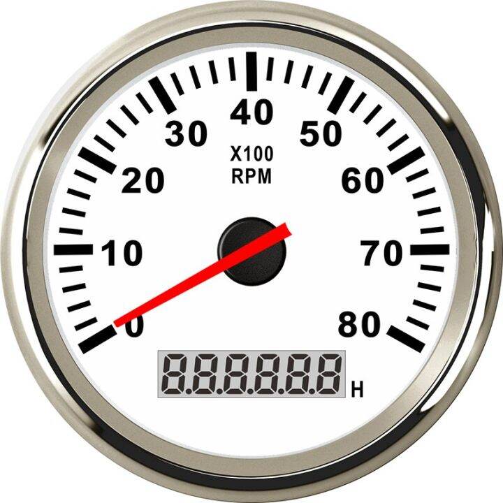 85Mm Tachometer For Outboard Motor 8000 Rpm Meter Motorcycle Rpm Gauge ...