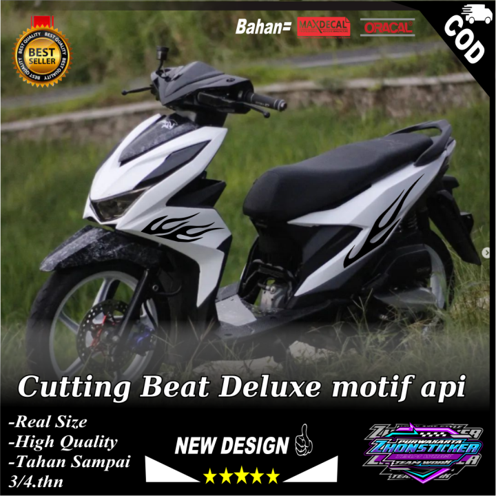 sticker cutting api variasi polet bodi motor beat deluxe 2020-2023 ...