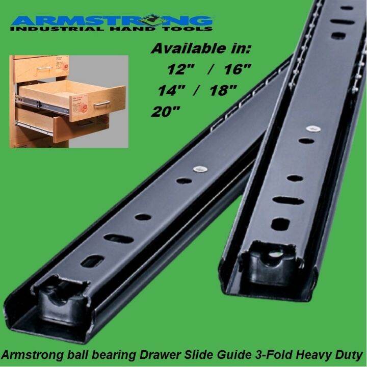 OnSaleNow☸ ┇ ARMSTRONG/SUNRISE Drawer Full Extension Steel Drawer Slide ...
