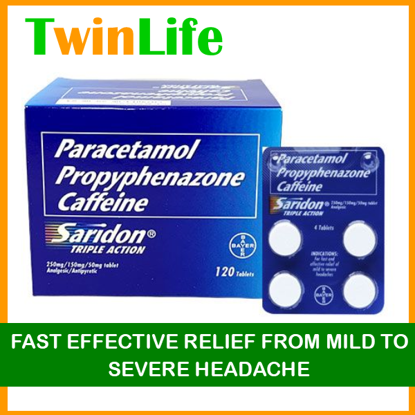 Saridon Triple Action Fast and Effective Relief from Headache 12 ...