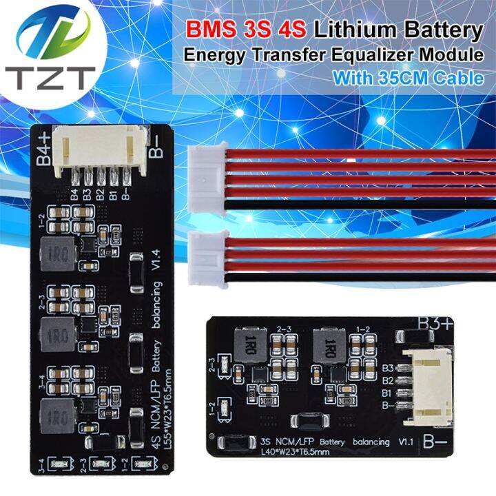 TZT BMS 3S 4S Active Balancer Board 1.2A Lifepo4 Lipo Li-ion Lithium Battery Energy Transfer ...