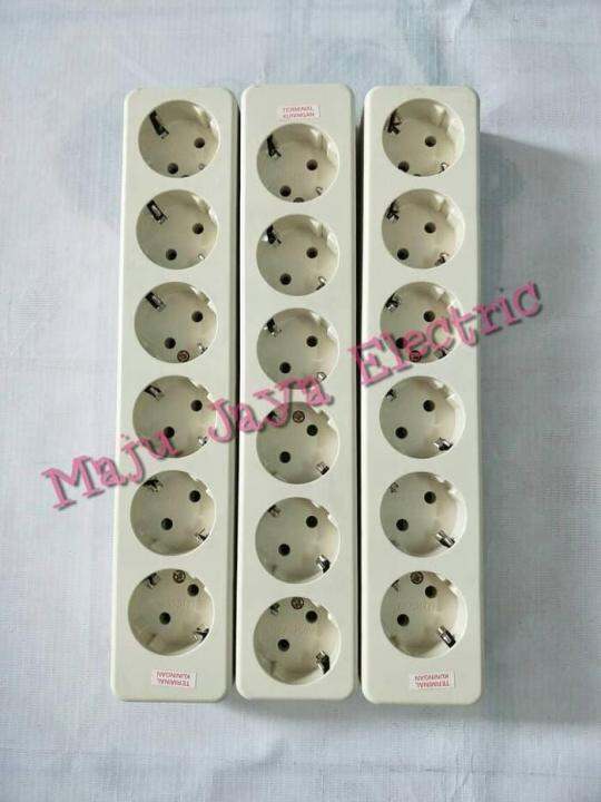 StopKontak Stop kontak Uticon 6 Enam Lubang Socket OB Outbow Tembok ...