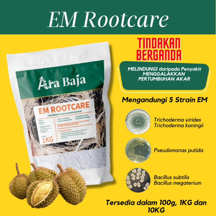 Pherotools EM Rootcare 100g / 1KG Trichoderma & Bacillus Bio fungicide Racun Kulat Pokok Boosts ...