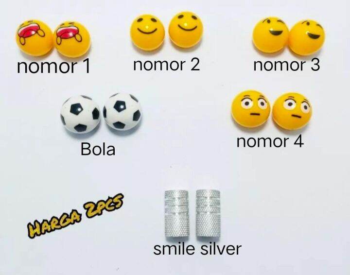tutup pentil ban model emot lucu pentil angin unik universal | Lazada ...
