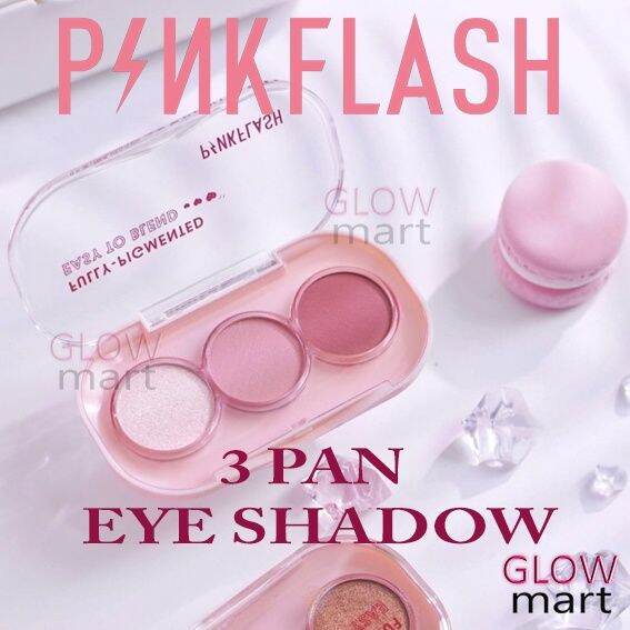 PINKFLASH 3 Pan Eyeshadow Palette PF-E23 | Giltter High Pigment Easy To ...