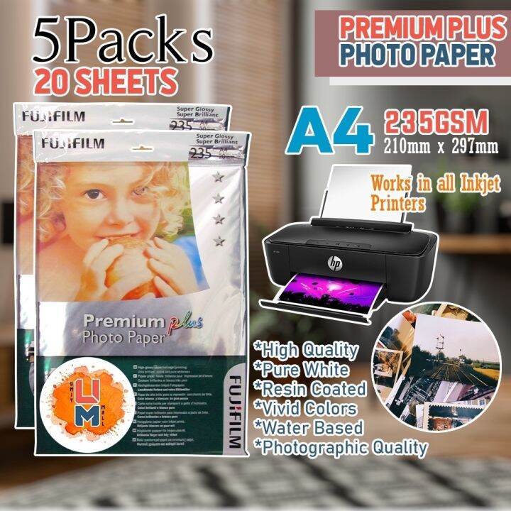 5pack A4 fujifilm RC Photo Paper Waterproof Inkjet Printing Paper rc ...