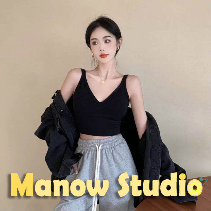 บราสายเดี่ยว เสื้อกล้าม สายเดี่ยว บราสายเดี่ยวแบบสวม 3090# Manow.studio | Lazada.co.th