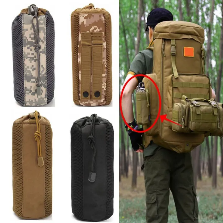 Outdoor MOLLE Water Bottle Thermos Kettle Bag Insulation Pouch Black ...