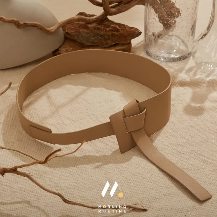 Morning Routine Modern Obi Creamy Belt เข็มขัดแฟชั่นสไตล์โอบิคาดเอว ...