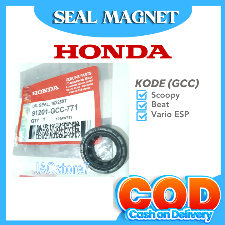 OIL SEAL MAGNET KANAN GCC OIL SIL MAGNET Oil Seal 16x26x7 HONDA Beat ...