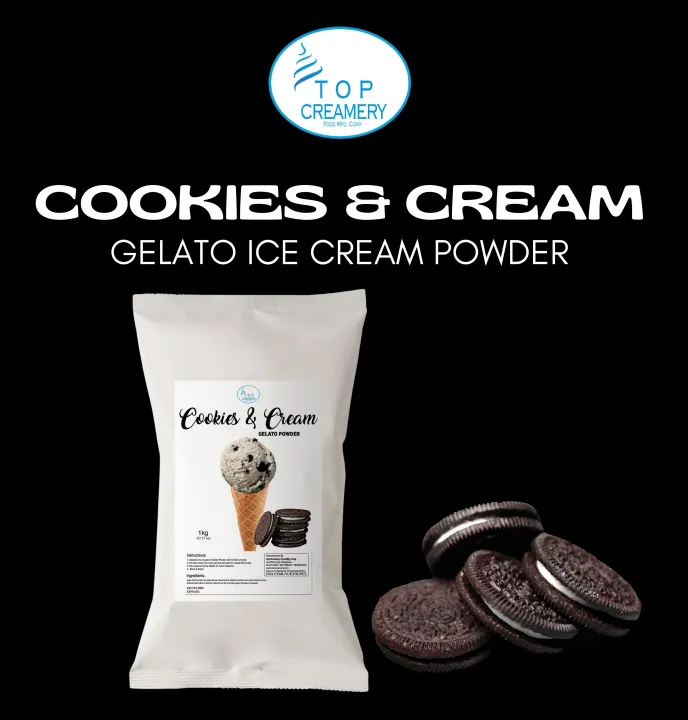 TopCreamery Cookies & Cream Gelato Powder 1kg | Lazada PH