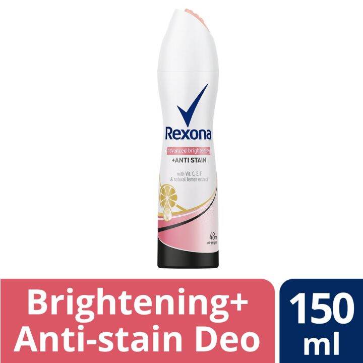 Rexona Advanced Brightening + Anti-stain Deodorant Spray 150mL | Lazada PH