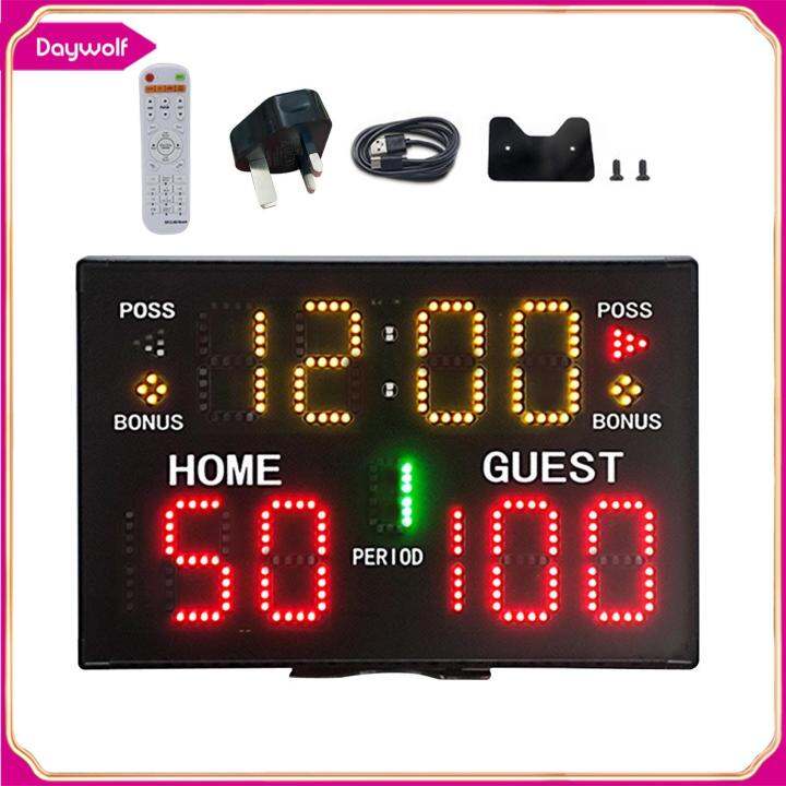 Daywolf Portable Tabletop Digital Scoreboard Remote Control Wall ...