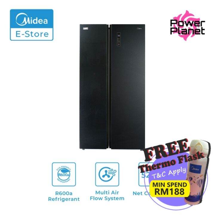 Midea 580L Side By Side Inverter MSS-582WEGBI Refrigerator MSS582WEGBI ...