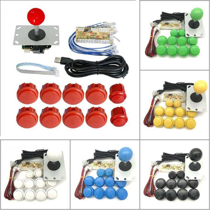 Arcade Joystick DIY Kit For PC/ PS3 Game Controller Button Zero Delay USB Encoder For SANWA ...