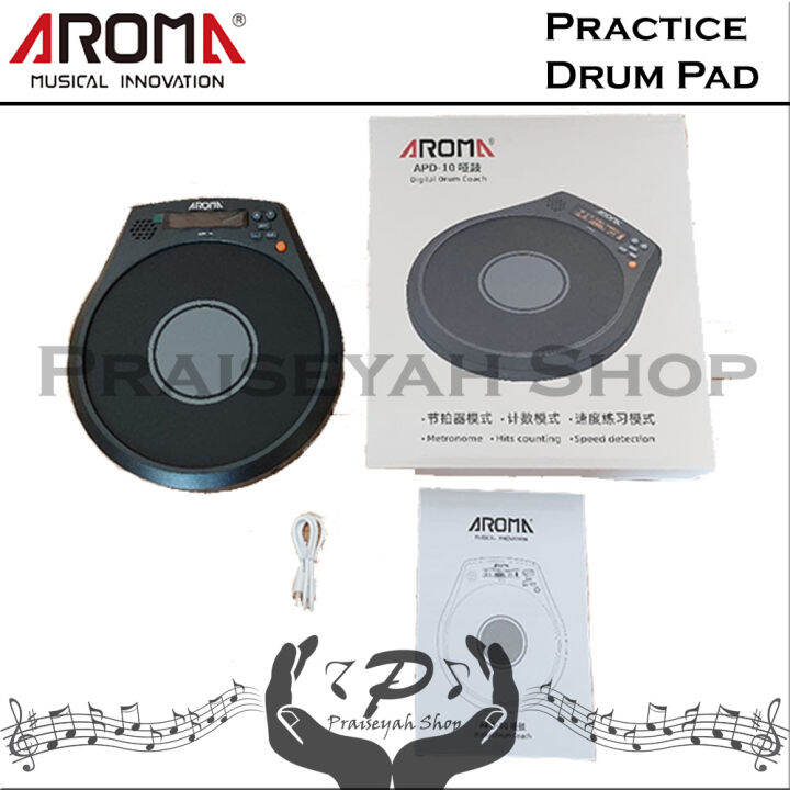 Digital Coach Drum Pad Latihan Sticking Metronome Aroma APD-10 | Lazada Indonesia