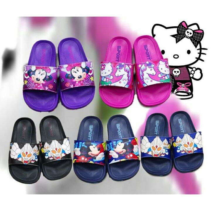Ready Stock Kids Cartoon Sandals/Selipar Kanak Kanak Cartoon Tahan ...