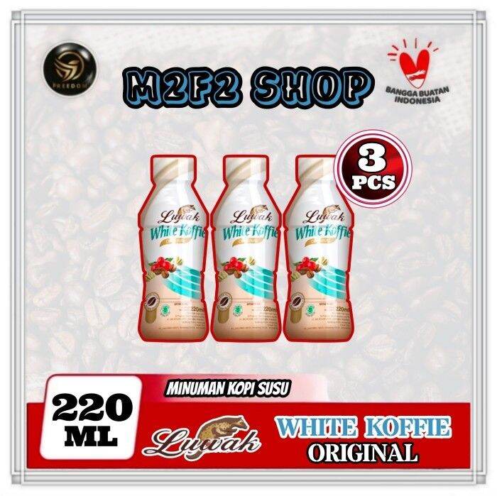 Kopi Luwak White Koffie Original Botol Pet - 220 ml (Kemasan 3 Pcs ...