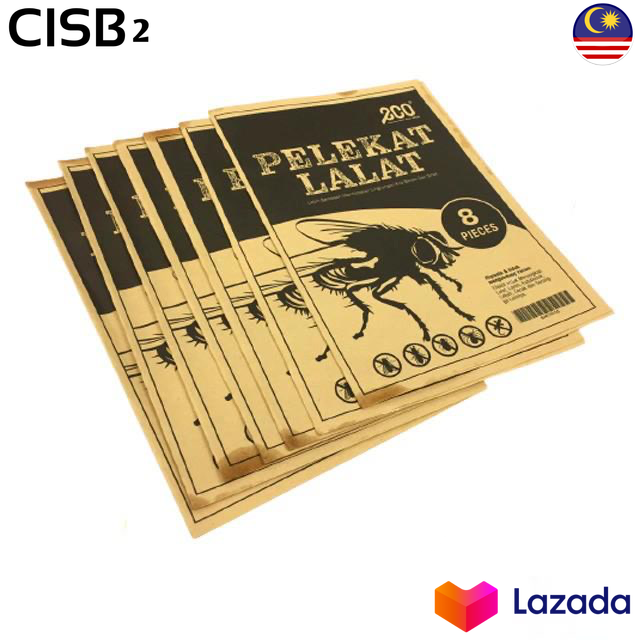 8 Sheets Glu Lalat Fly Adhesive Glue Stick Paper | Lazada