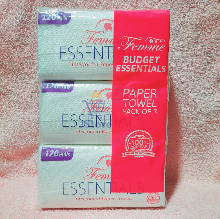 Femme ESSENTIALS Paper Towel (Pack of 3) | Lazada PH
