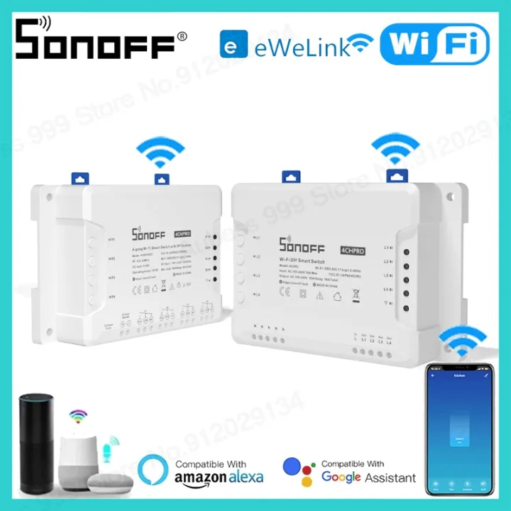 Itead SONOFF Wifi Smart Switch 4CH R3/ 4CH PRO R3 Switch Module 4 Gang ...
