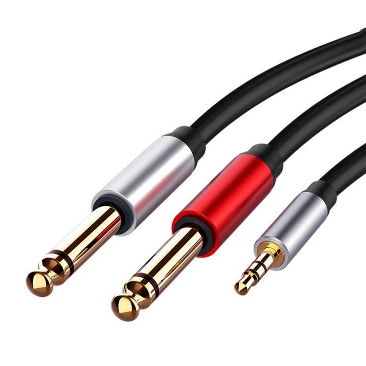 3.5mm to Dual 6.5mm Adapter Jack Audio Cable 3.5 to 6.5 AUX Cord 3.5 ...
