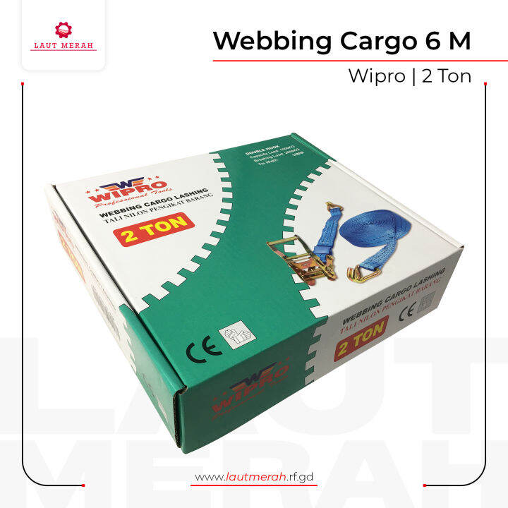 Webing webbing ratchet Cargo lashing track belt WCL2T6 2Ton x 6M WIPRO | Lazada Indonesia