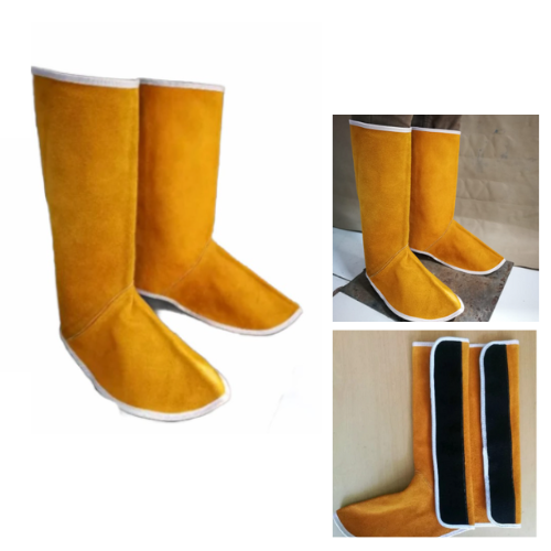 Cover Sepatu Las Tahan Panas Bahan Kulit Tebal Mudah Digunakan Efektif ...