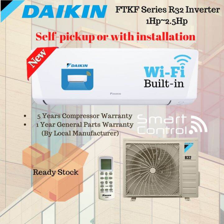 Daikin 1hp ~ 2 5hp Inverter Wall Mounted Aircon Ftkf Series 冷气机