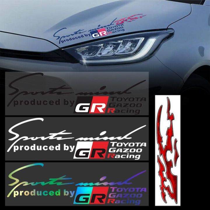 toyota GR gazoo racing car sticker bonet stiker kereta bumper body ...