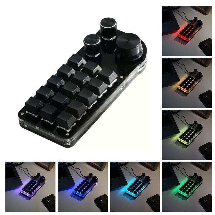 Programming Macro 15 Keys 3 Knob Rgb Photoshop Paste Keypad Hotswap 5940