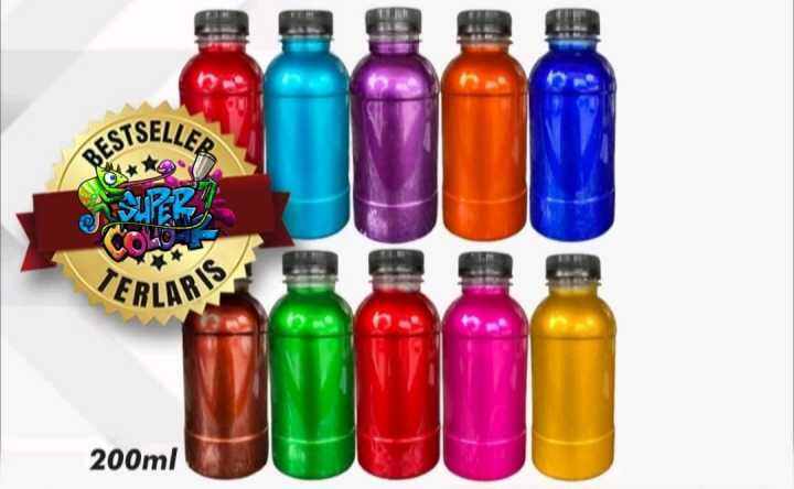cat candy tone lengkap dengan pilihan warna super colours 200ml ...