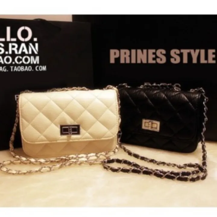 Lady M Fashion Quilted Mini Leather Material Sling Bag for Women ...