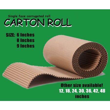 (6, 8, 9 inches) 1 meter Single Face Corrugated Carton Roll Packaging ...