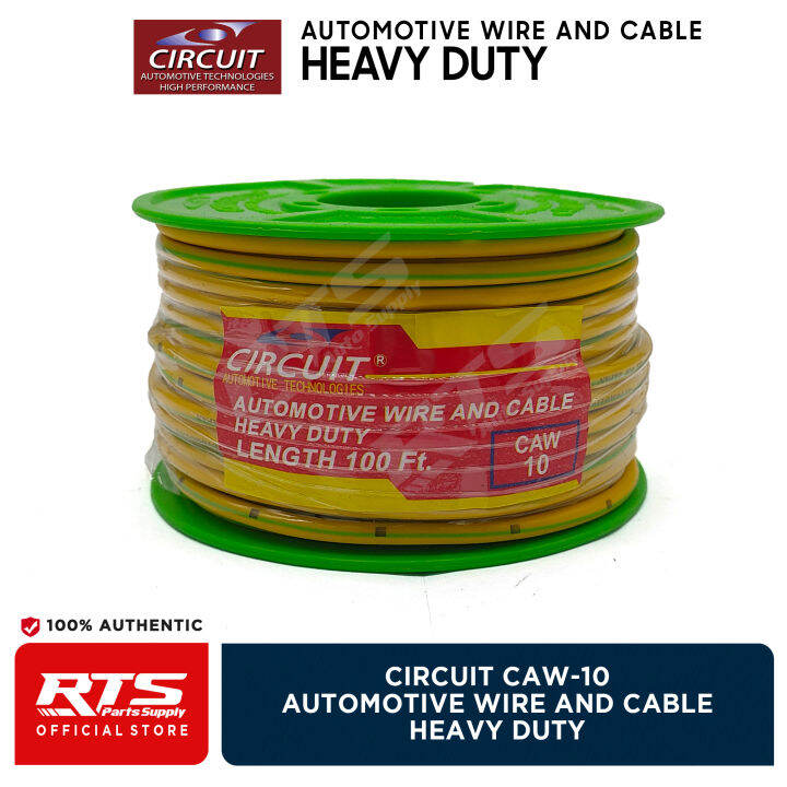 Circuit CAW-10 Automotive Wire and Cable Heavy Duty 0.32 x 55 x 100ft ...