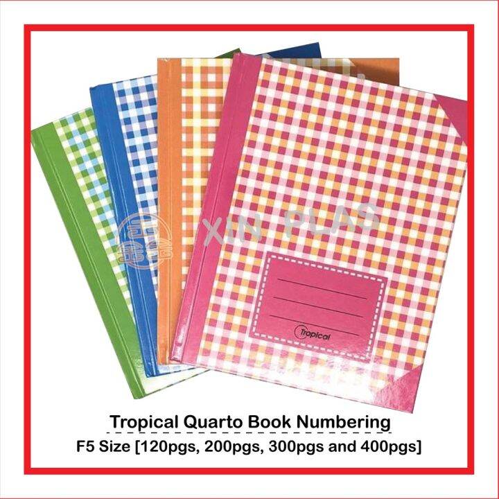 Tropical F5 Hard Cover Quarto Book ( Numbering ) / Buku Log Kulit Tebal ...