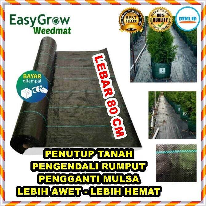 Weedmat Lebar 80 cm Control Easy Grow Terpal Green House Meteran | Lazada Indonesia