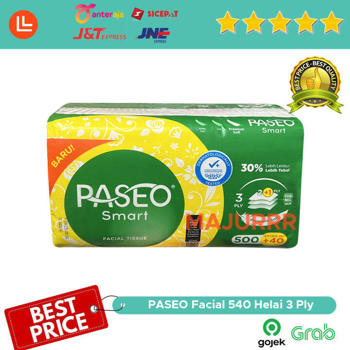 Tissue PASEO Smart Facial 540 3 ply / kemasan baru dari paseo 250 ...