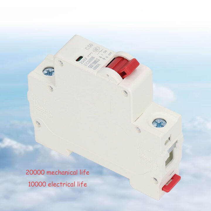 DC Miniature Circuit Breaker 1P พลังงานแสงอาทิตย์ PV ระบบ Isolator 50A DIN Rail Mount DC250V ...