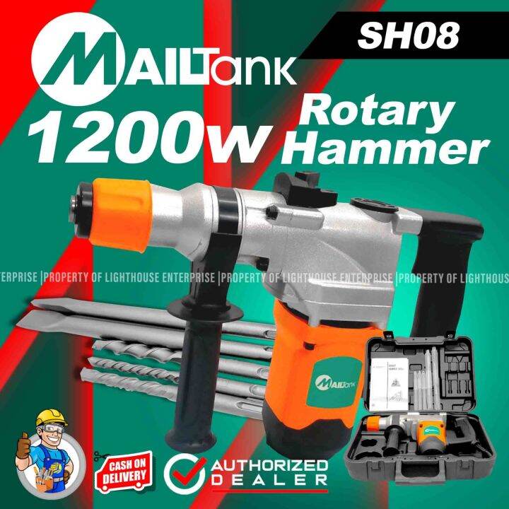 MAILTANK Japan 1200W SDS Plus Rotary Hammer AD6626 with 2 Chisels & 3 ...