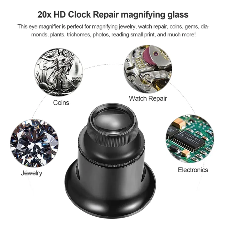 อัญมณี Loupe แว่นขยาย,เครื่องประดับตาห่วงแว่นขยาย Monocle สำหรับซ่อม ...