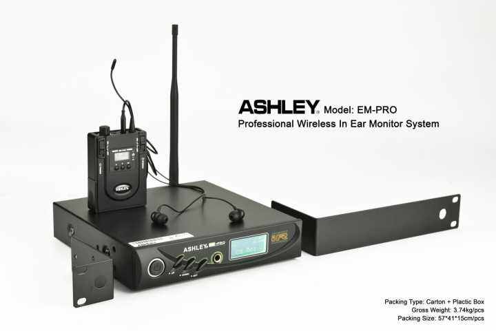 Mic professional wirelles in ear monitor system ashley EM-PRO | Lazada ...