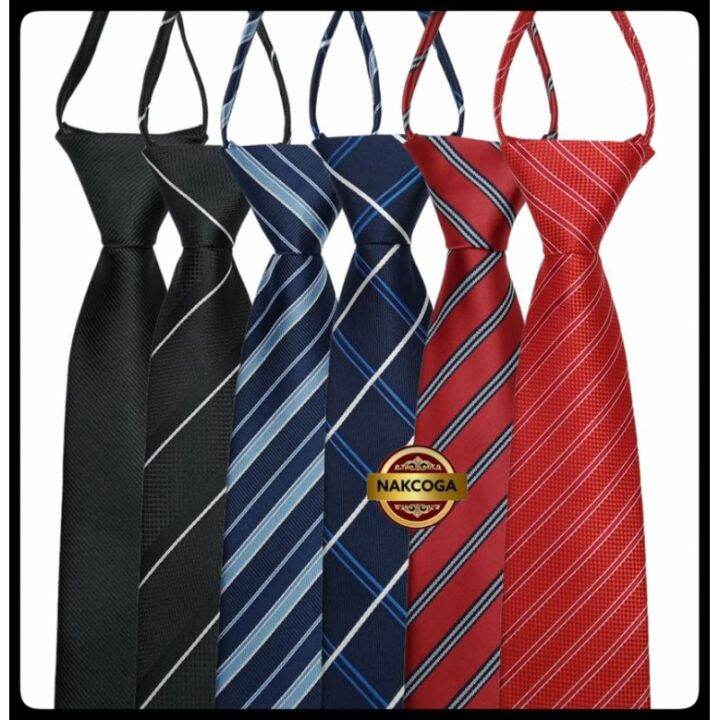 dasi hitam dasi pria zipper resleting dasi instan siap pakai(B3M3 ...