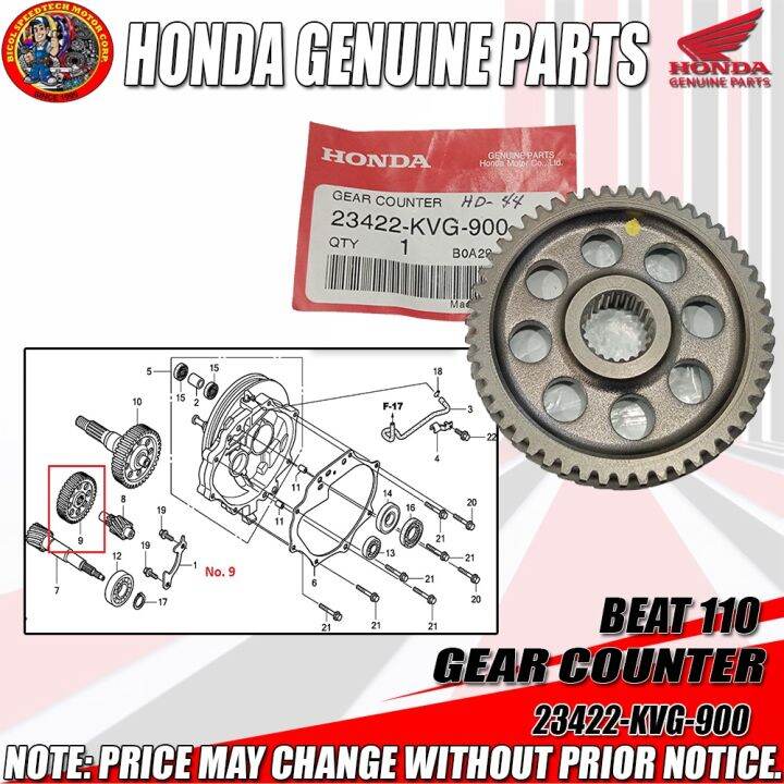 BEAT CARB 110 GEAR COUNTER (HPI) (Genuine: 23422-KVG-900) | Lazada PH