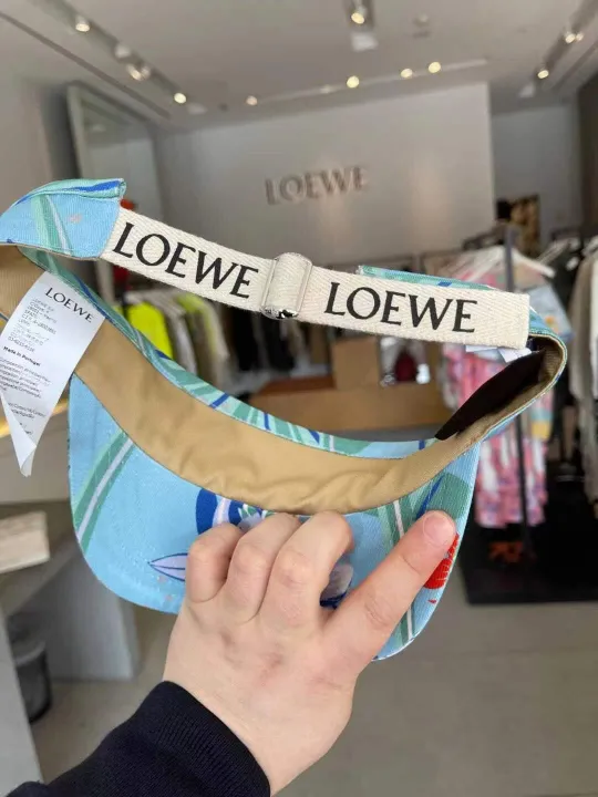 Loewe/ Luo Yiwei side logo lotus printed sun hat 112.10.041 US ...