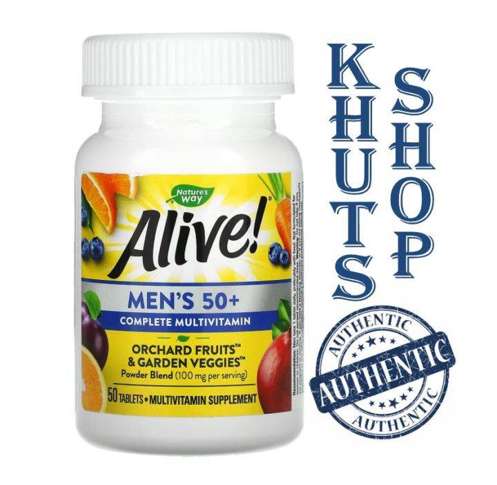 Alive! Men's 50+ Complete Multivitamin 50 Tablets, Nature's Way [box ...
