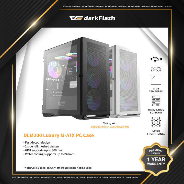 darkFlash DLM200 Luxury Micro ATX Casing | Lazada