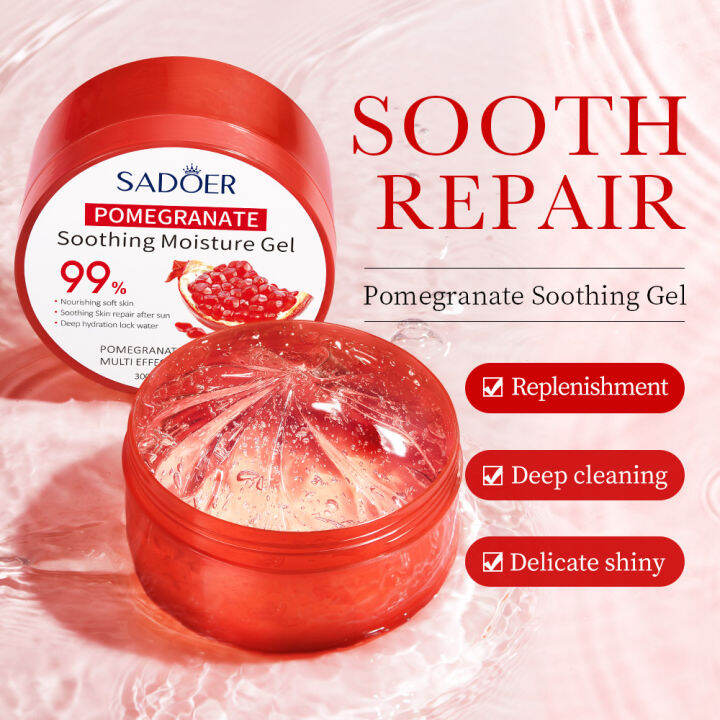 ROREC SADOER Pomegranate Fresh Brightening Soothing Moisture Gel Hydrating Nourishing ...