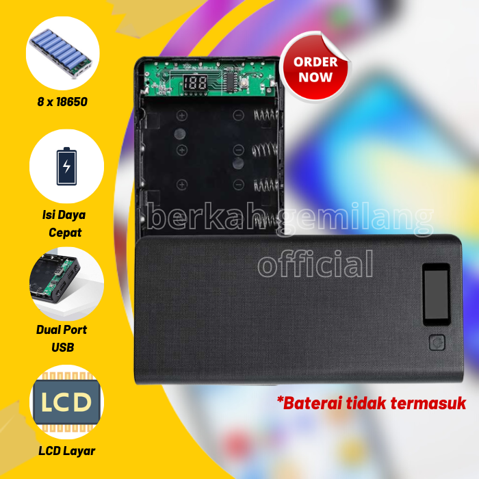 Casing Power Bank Kosong, Casing Power Bank 18650, Casing Power Bank ...